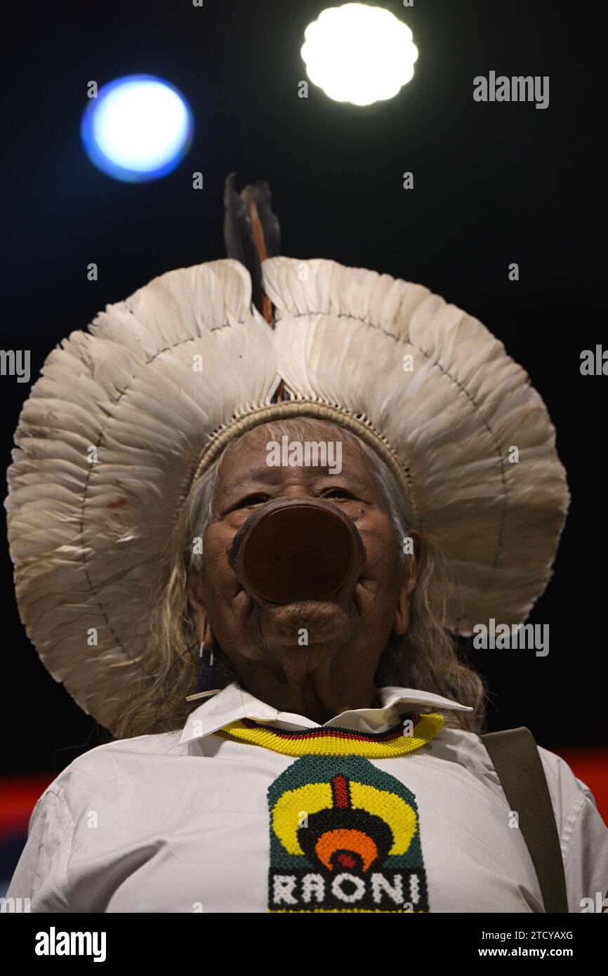 DF - BRASILIA - 15/12/2023 - BRASILIA, FESTIVAL The indigenous chief of ...