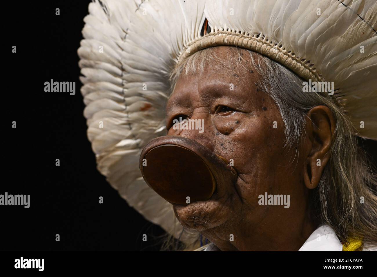 DF - BRASILIA - 15/12/2023 - BRASILIA, FESTIVAL The indigenous chief of ...