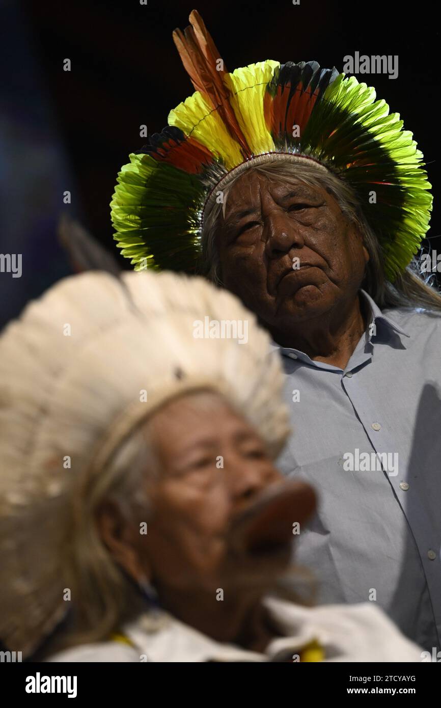 DF - BRASILIA - 15/12/2023 - BRASILIA, FESTIVAL The indigenous chief of ...