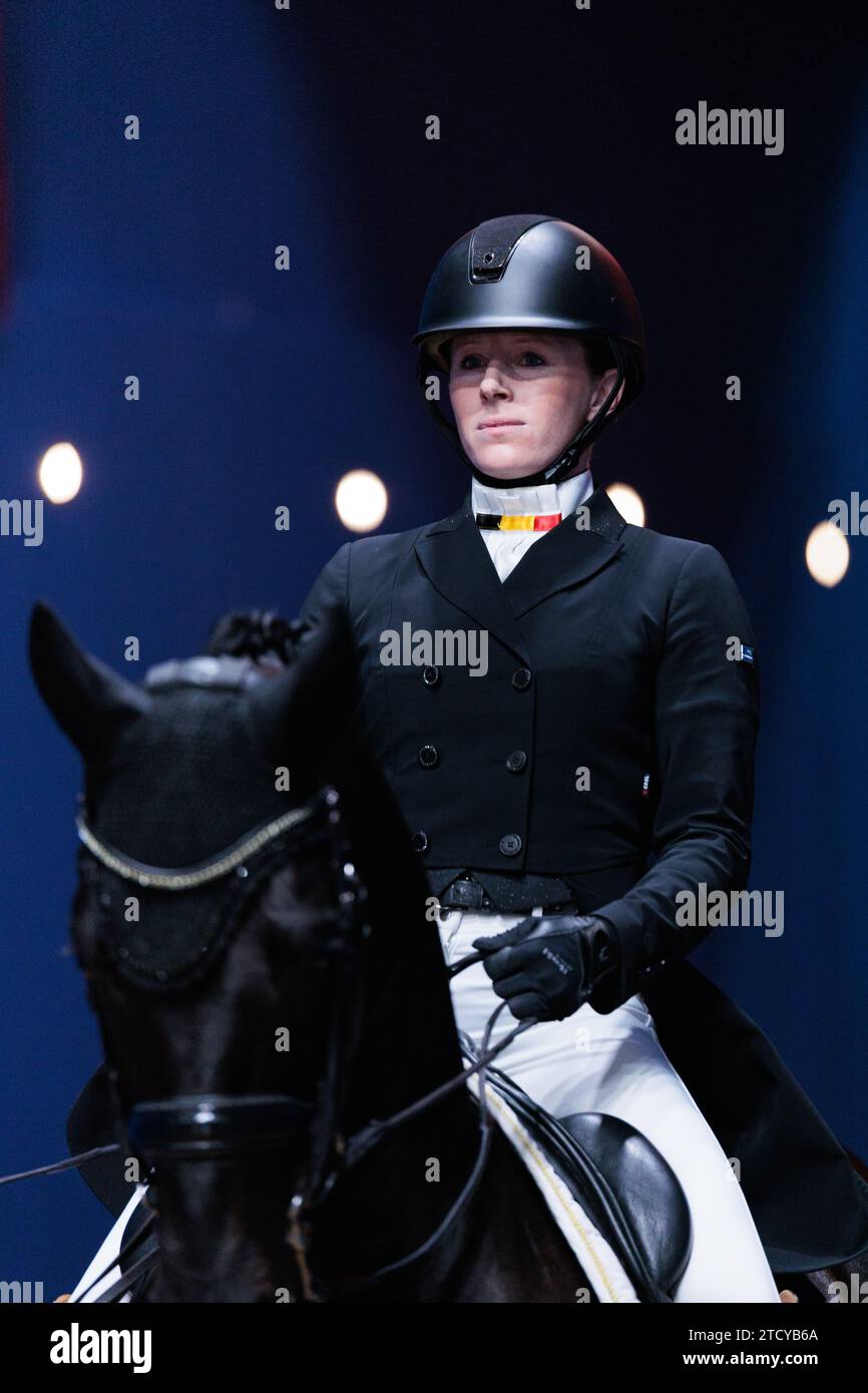 Flore de Winne of Belgium with Flynn FRH during the FEI Dressage World ...