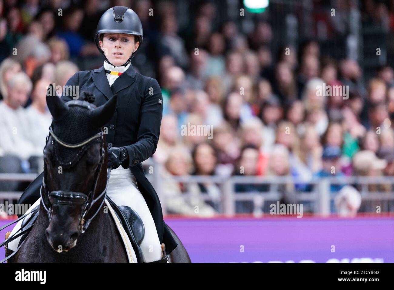 Flore de Winne of Belgium with Flynn FRH during the FEI Dressage World ...