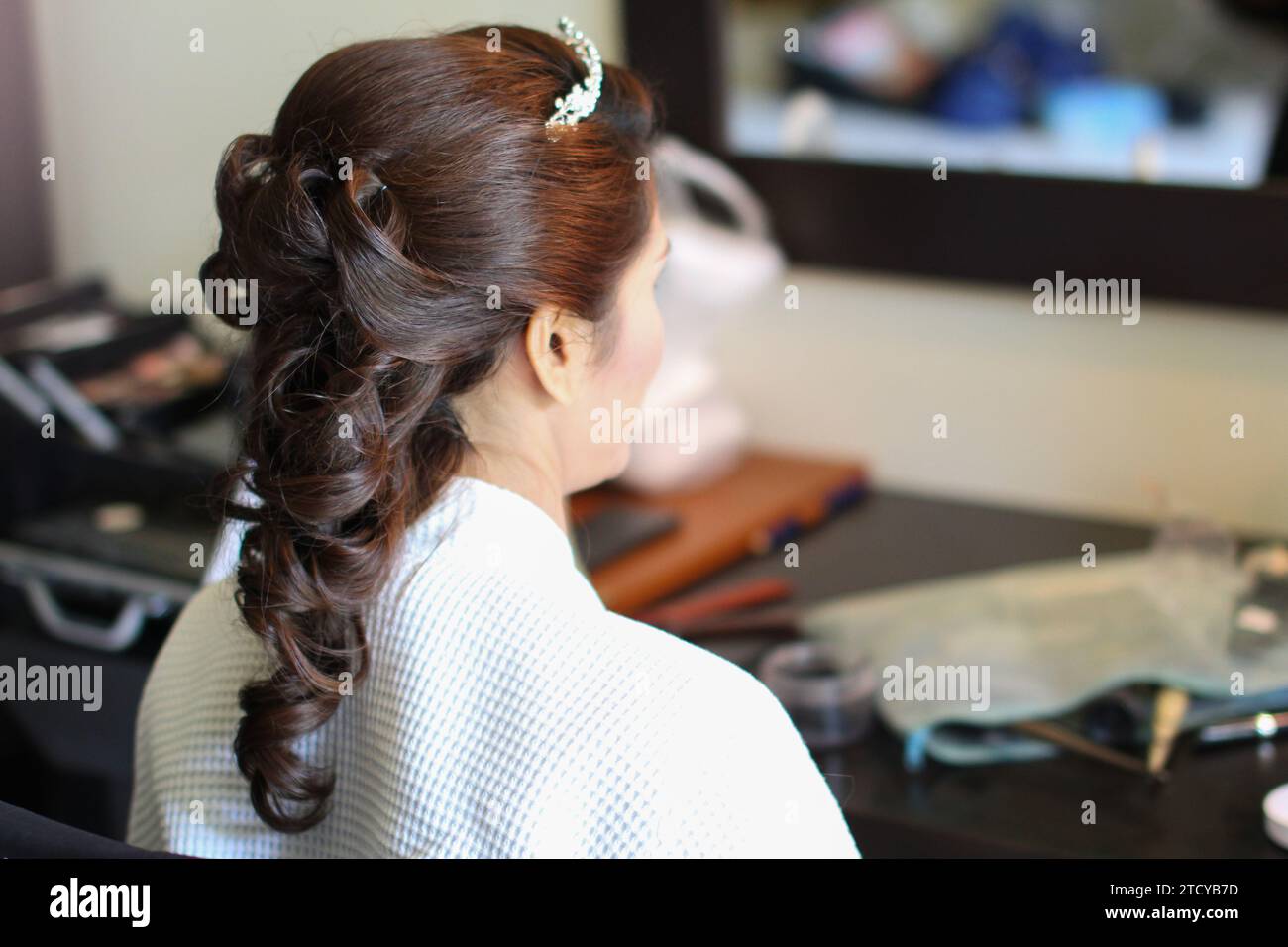 beautiful haired woman with ash brown hair Gradient highlights and ...
