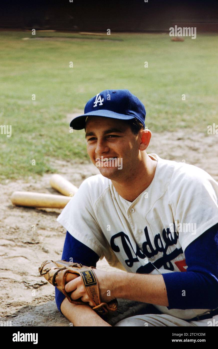 LOS ANGELES, CA - OCTOBER, 1959: Pitcher Larry Sherry #51 of the Los ...