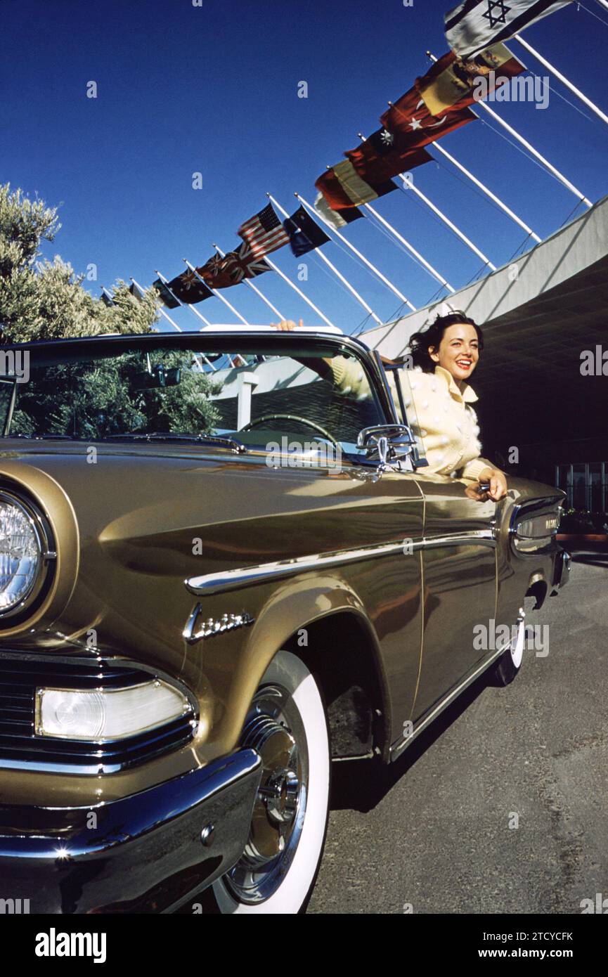 LAS VEGAS, NV - 1958: Actress and model Kitty Dolan poses in a 1958 ...