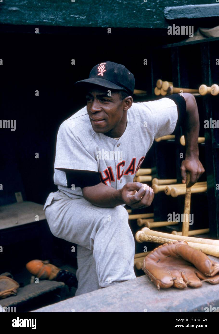 DETROIT, MI - AUGUST 12: Minnie Minoso #9 of the Chicago White Sox ...