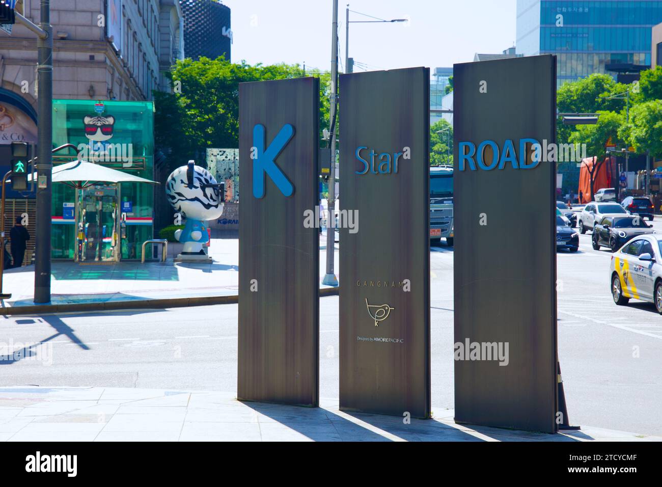 Seoul, South Korea - June 2, 2023: The iconic K-Star Road sign in ...