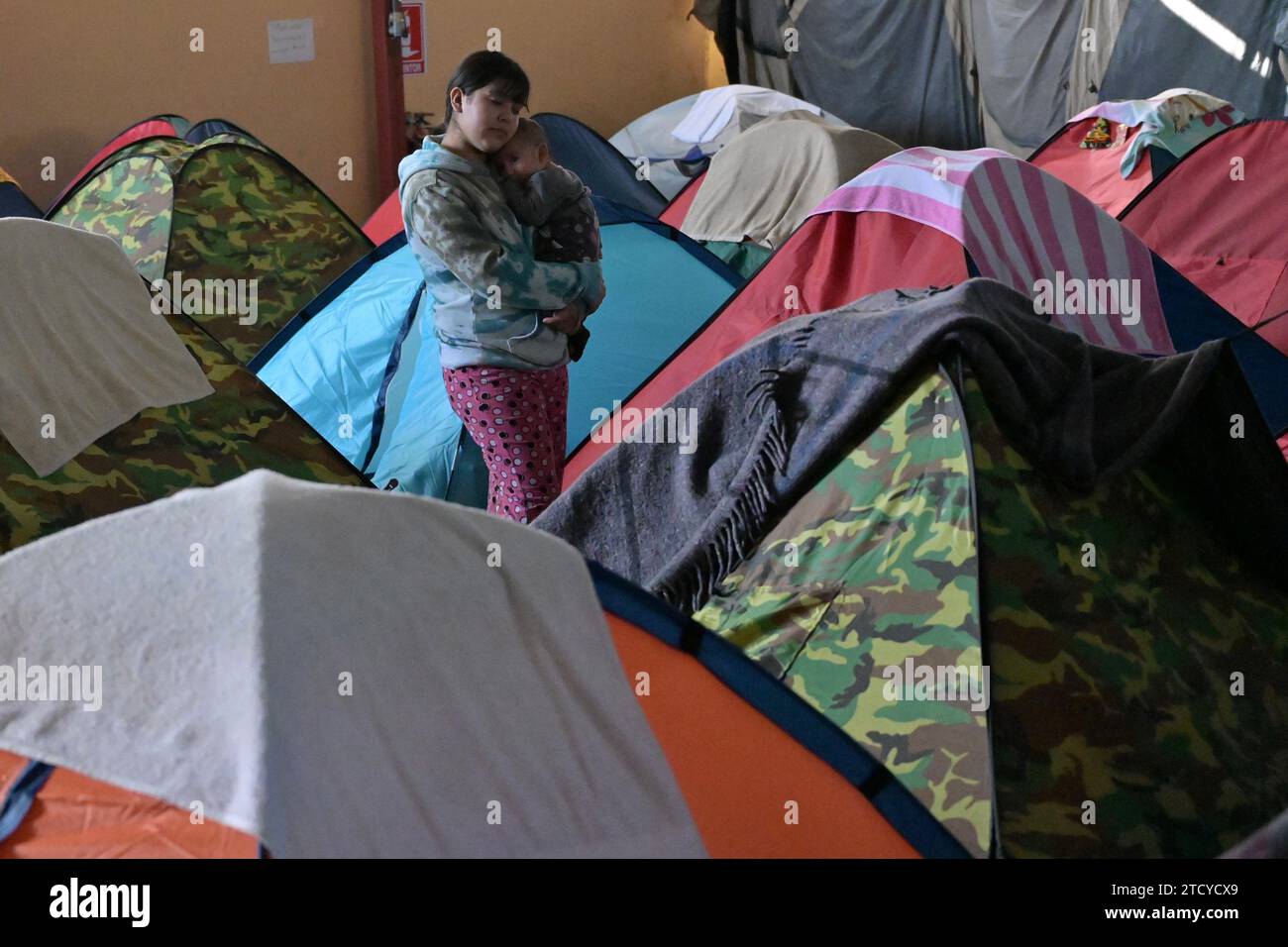 Tijuana, Baja California, Mexico. 14th Dec, 2023. Some migrants in ...