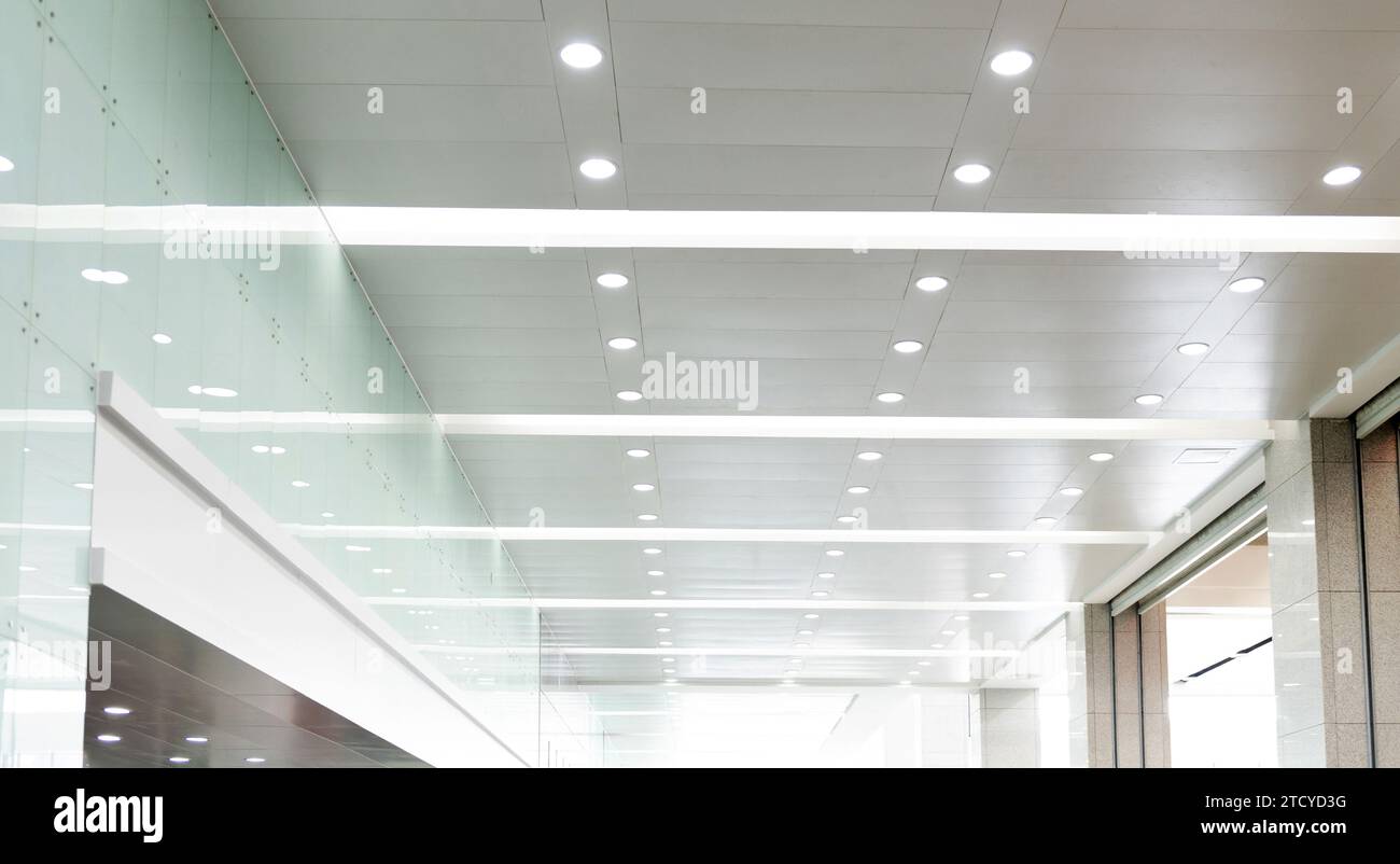 Modern ceiling in office center Stock Photo - Alamy