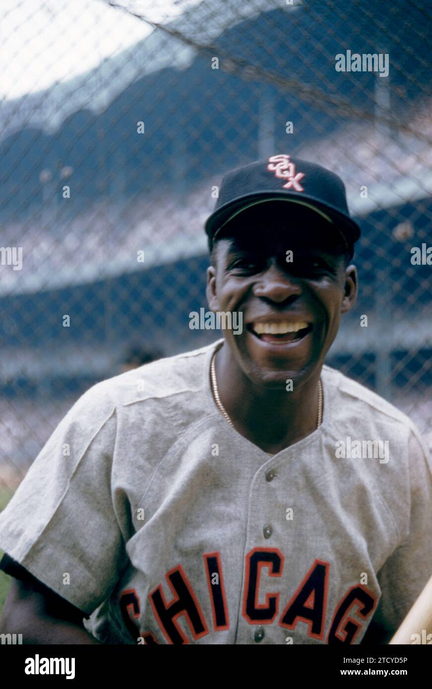 BRONX, NY - JUNE 19: Minnie Minoso #9 of the Chicago White Sox poses ...