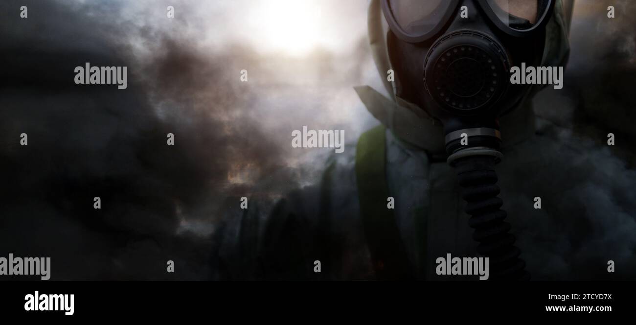 Man wearing gas mask in hi-res stock photography and images - Alamy