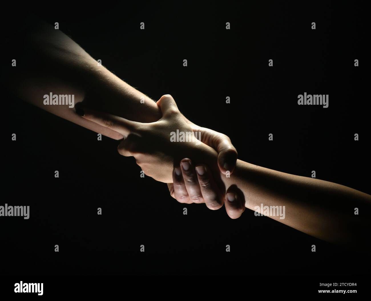 Two trength ands. Helping hand to a friend. Rescue or helping gesture ...