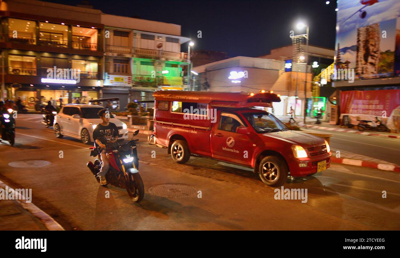 Songthaew Tha Phae Gate Old City Chiang Mai Thailand Stock Photo - Alamy