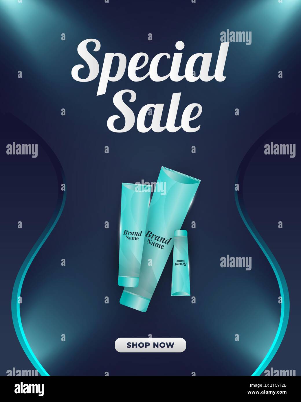 Special Sale Poster with Realistic Cosmetic Product. Product ...