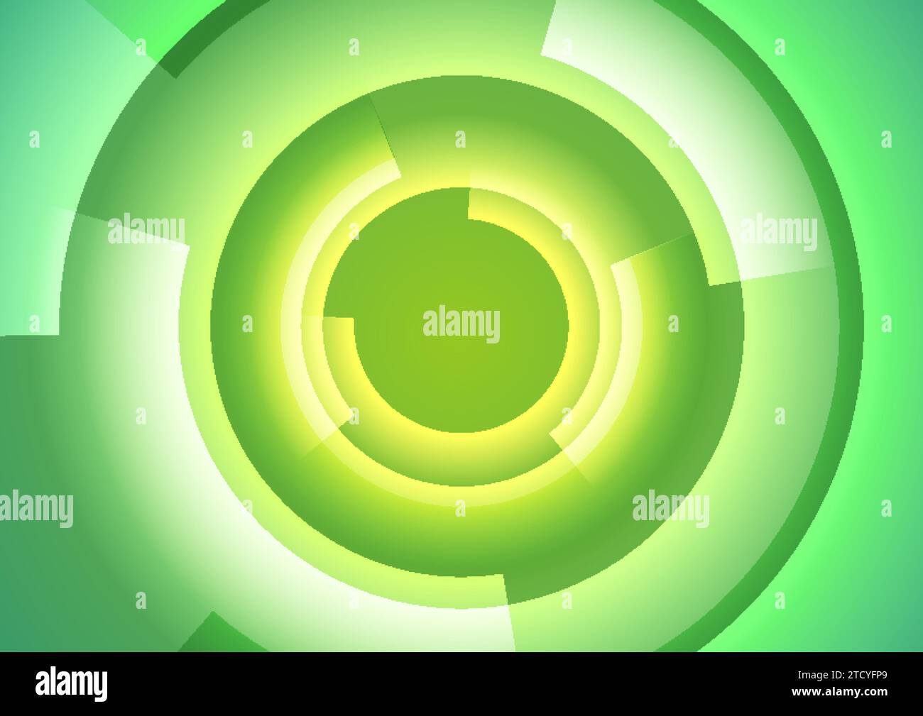 Hi-tech green abstract futuristic background with circles. Vector ...