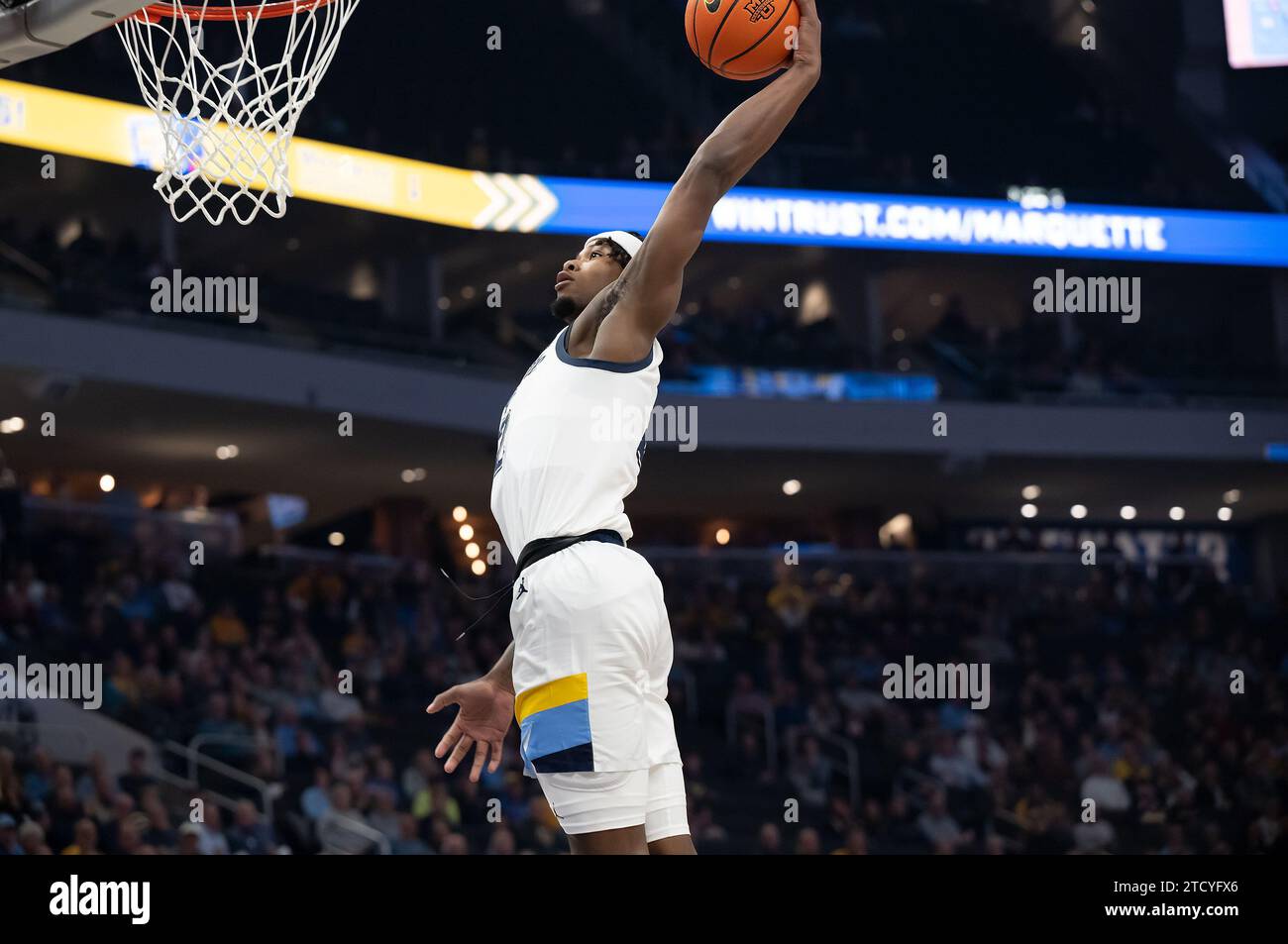 December 14, 2023: Marquette Golden Eagles guard Chase Ross (2) dunks ...
