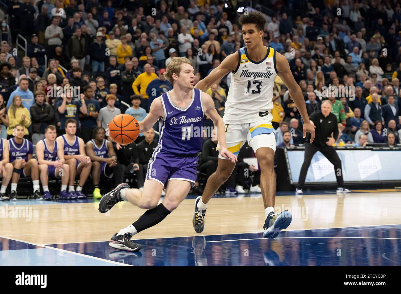 December 14, 2023: St. Thomas - Minnesota Tommies guard Drake Dobbs (11 ...