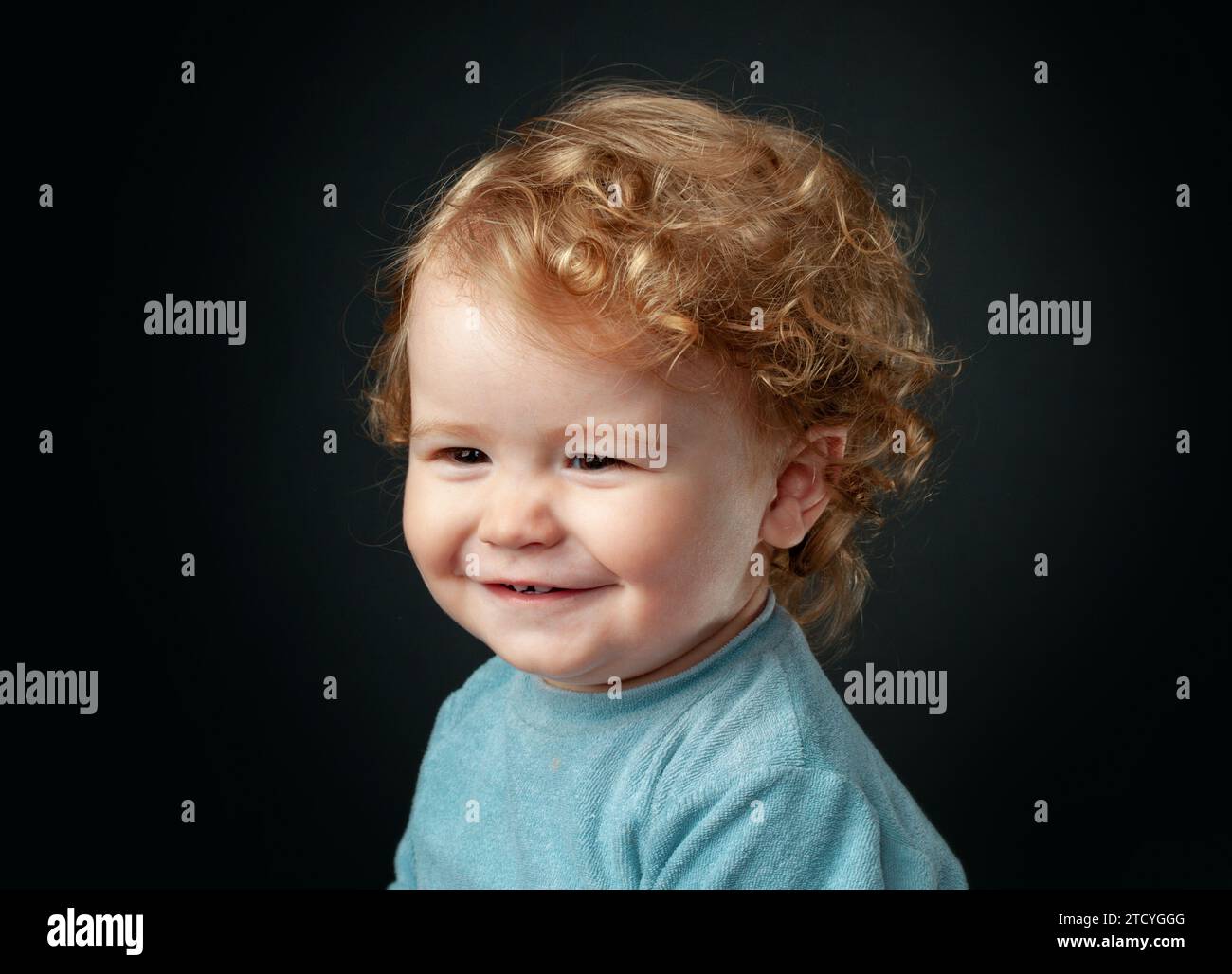 Funny baby face close up. Smiling infant, cute smile. Kids head ...