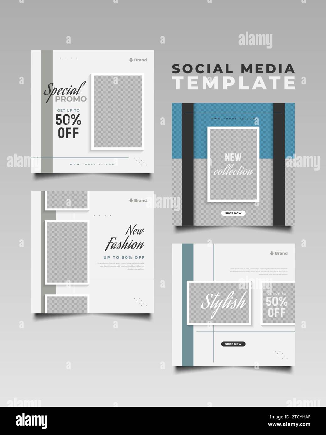Collection of Social Media Post Templates for Fashion Sale in ...