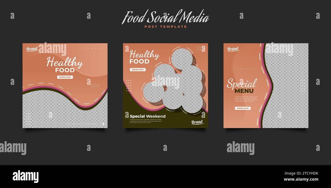 Culinary Social Media Post Template for Restaurant Promotion. Food Menu ...