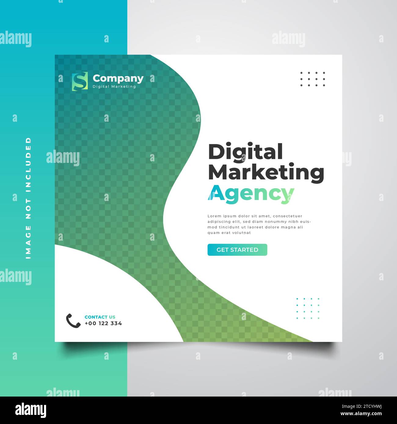 Digital marketing agency social media post template in colorful and dynamic concept Stock Vector ...