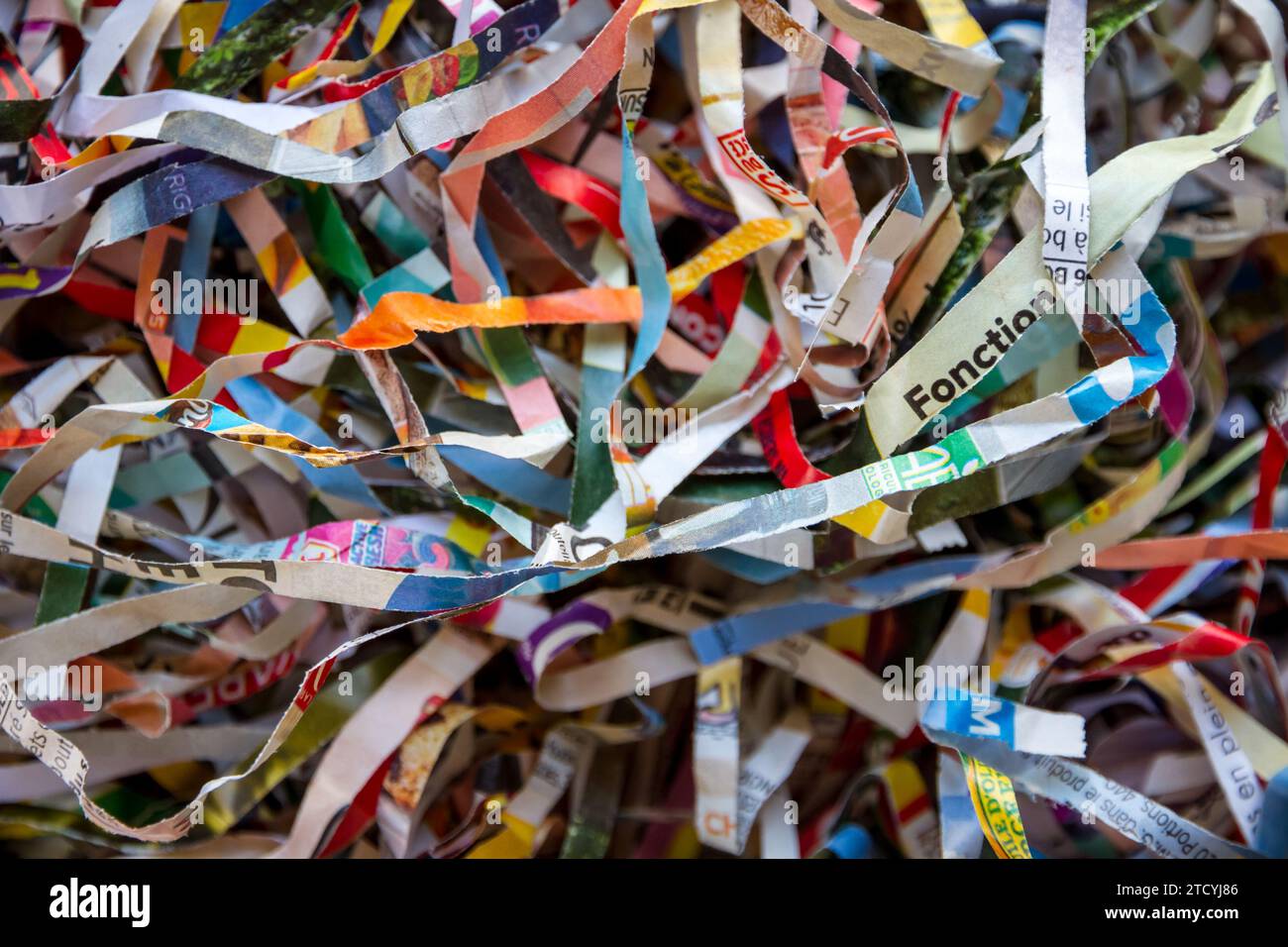 Colorful shredded papers wallpaper. Macro view background Stock Photo ...