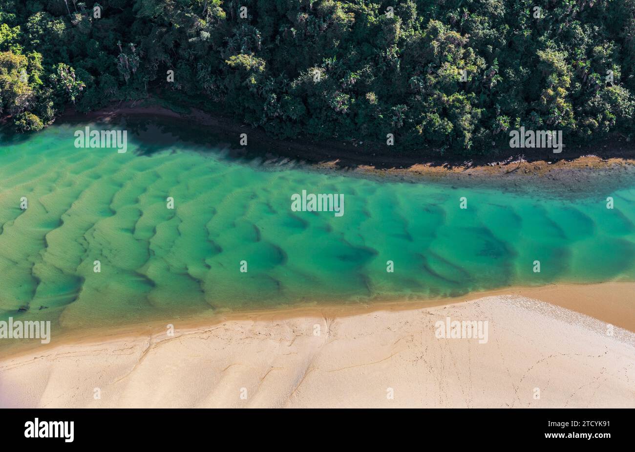 Abstract aerial photograph of Gonubie River mouth and estuary Stock ...