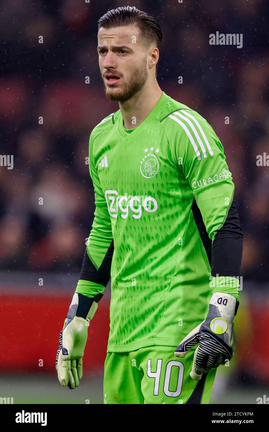 AMSTERDAM, NETHERLANDS - DECEMBER 14: Diant Ramaj (Ajax) looks on ...