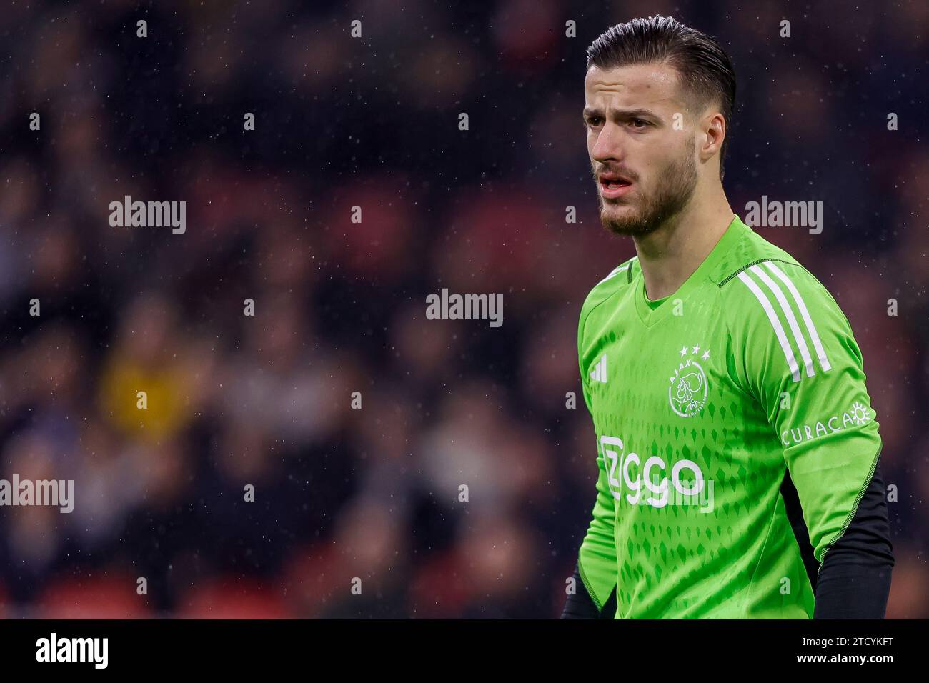 AMSTERDAM, NETHERLANDS - DECEMBER 14: Diant Ramaj (Ajax) looks on ...