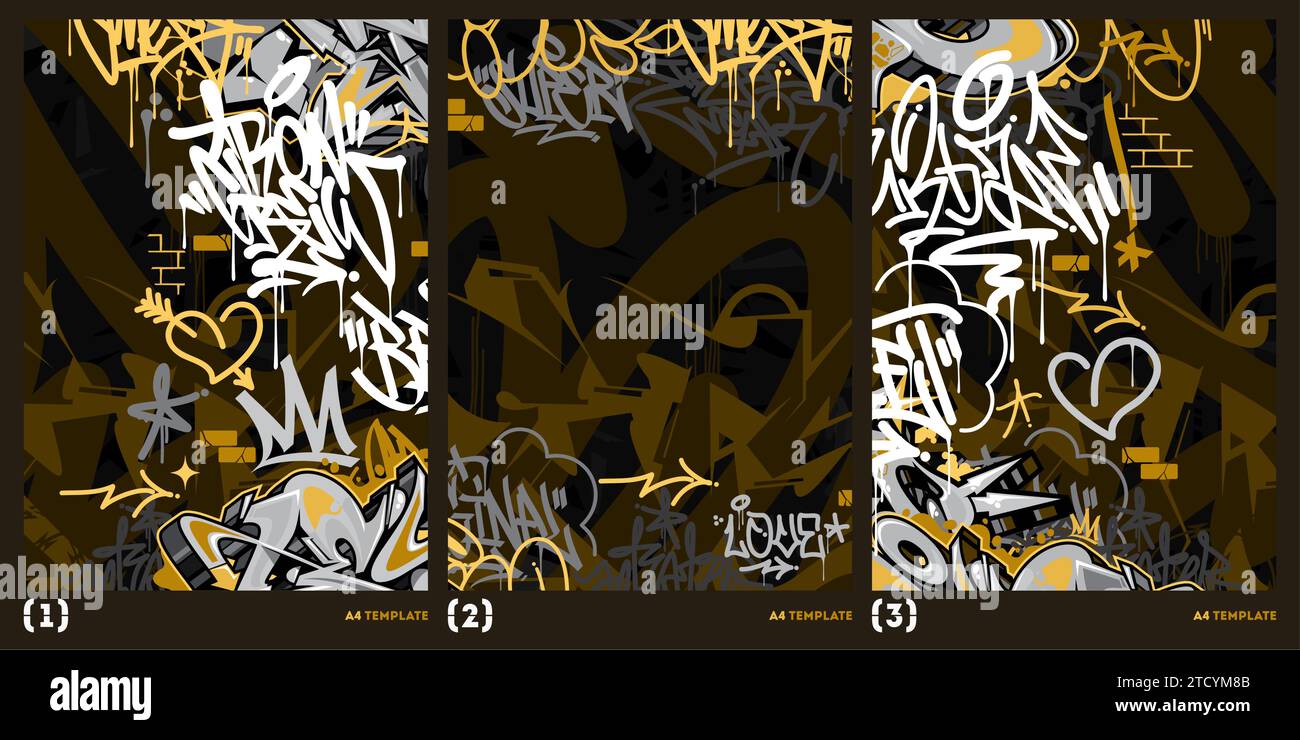 Cool Abstract Urban Style Hiphop Graffiti Street Art Vector ...