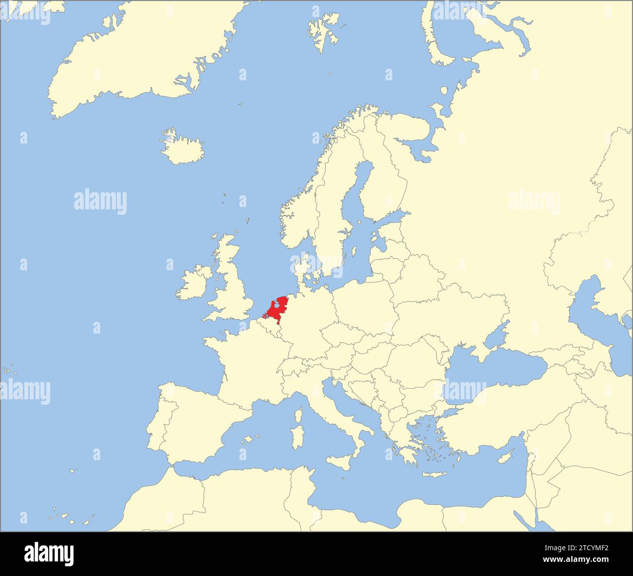 Location map of the KINGDOM OF THE NETHERLANDS, EUROPE Stock Vector ...
