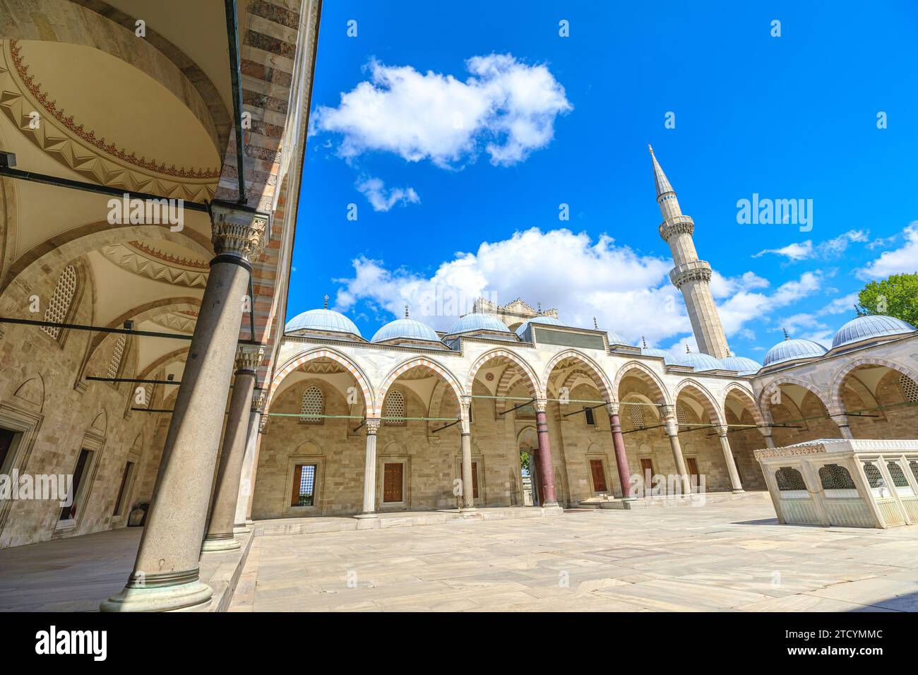 Courtyard of Suleymaniye Mosque stands as a testament to Ottoman ...