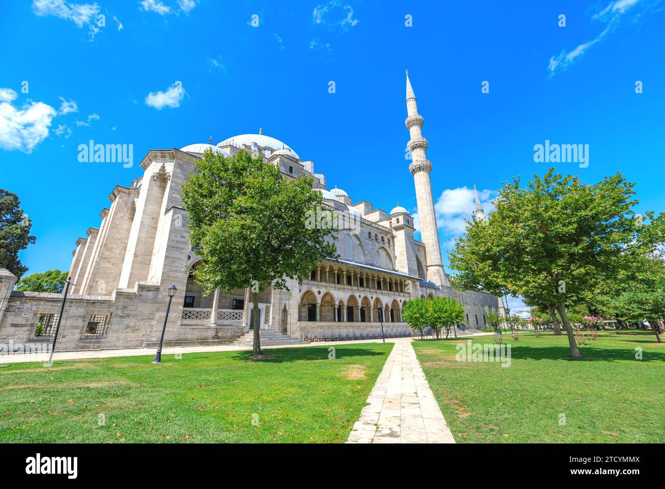Suleymaniye Mosque's courtyard stands as an architectural marvel, a ...