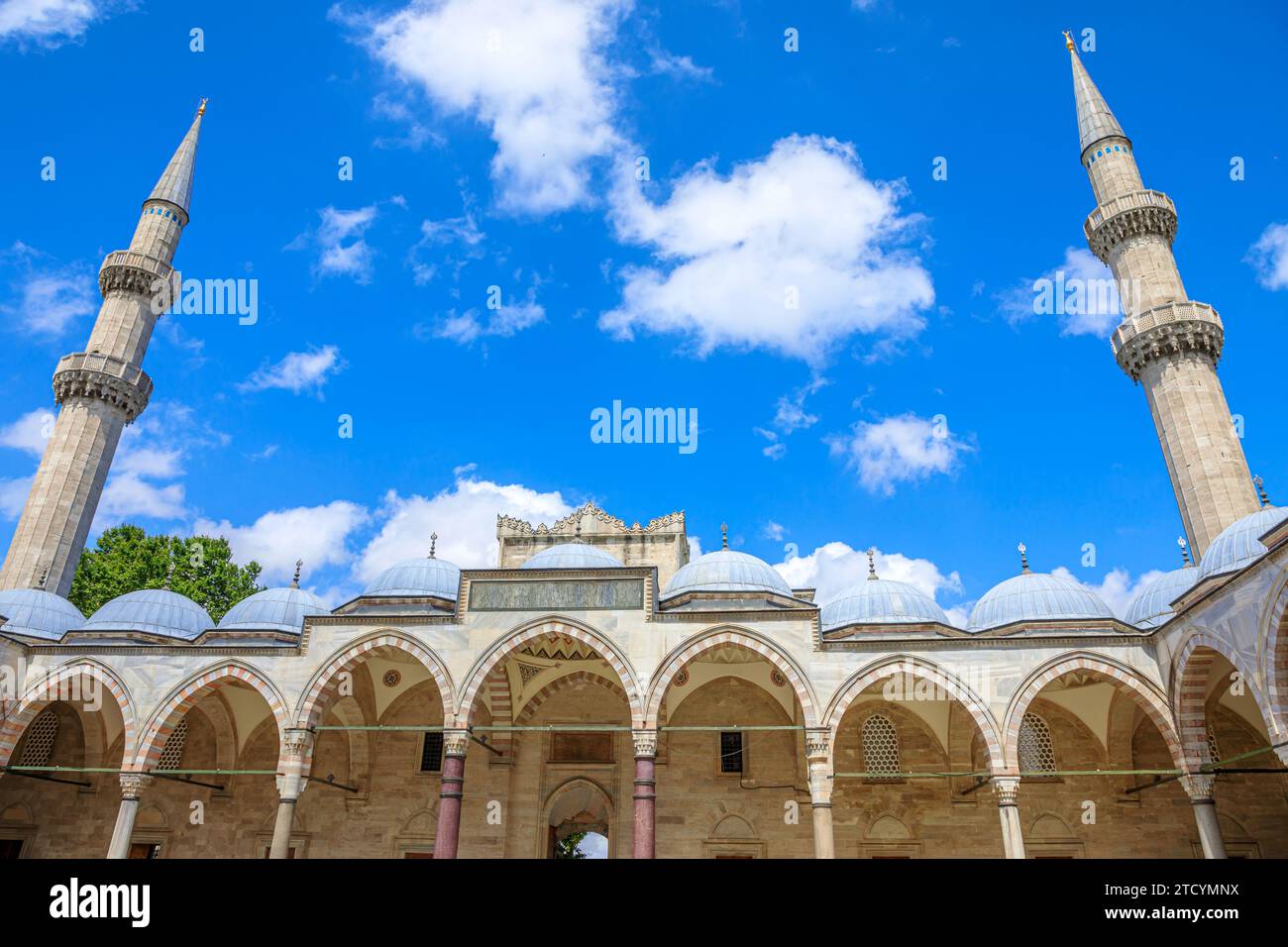 Courtyard of Suleymaniye Mosque in Istanbul in Turkey. Architectural ...