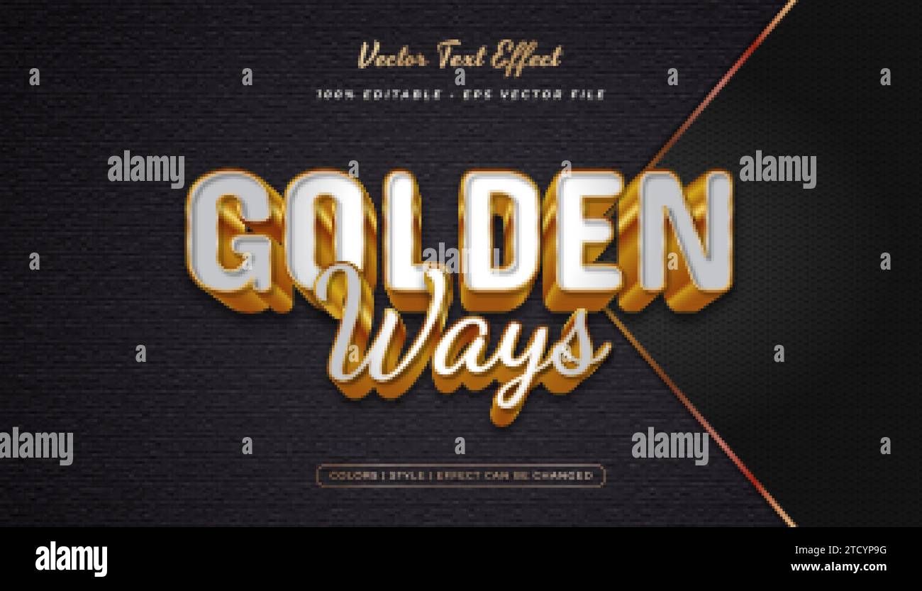 Gold text effect hi-res stock photography and images - Alamy