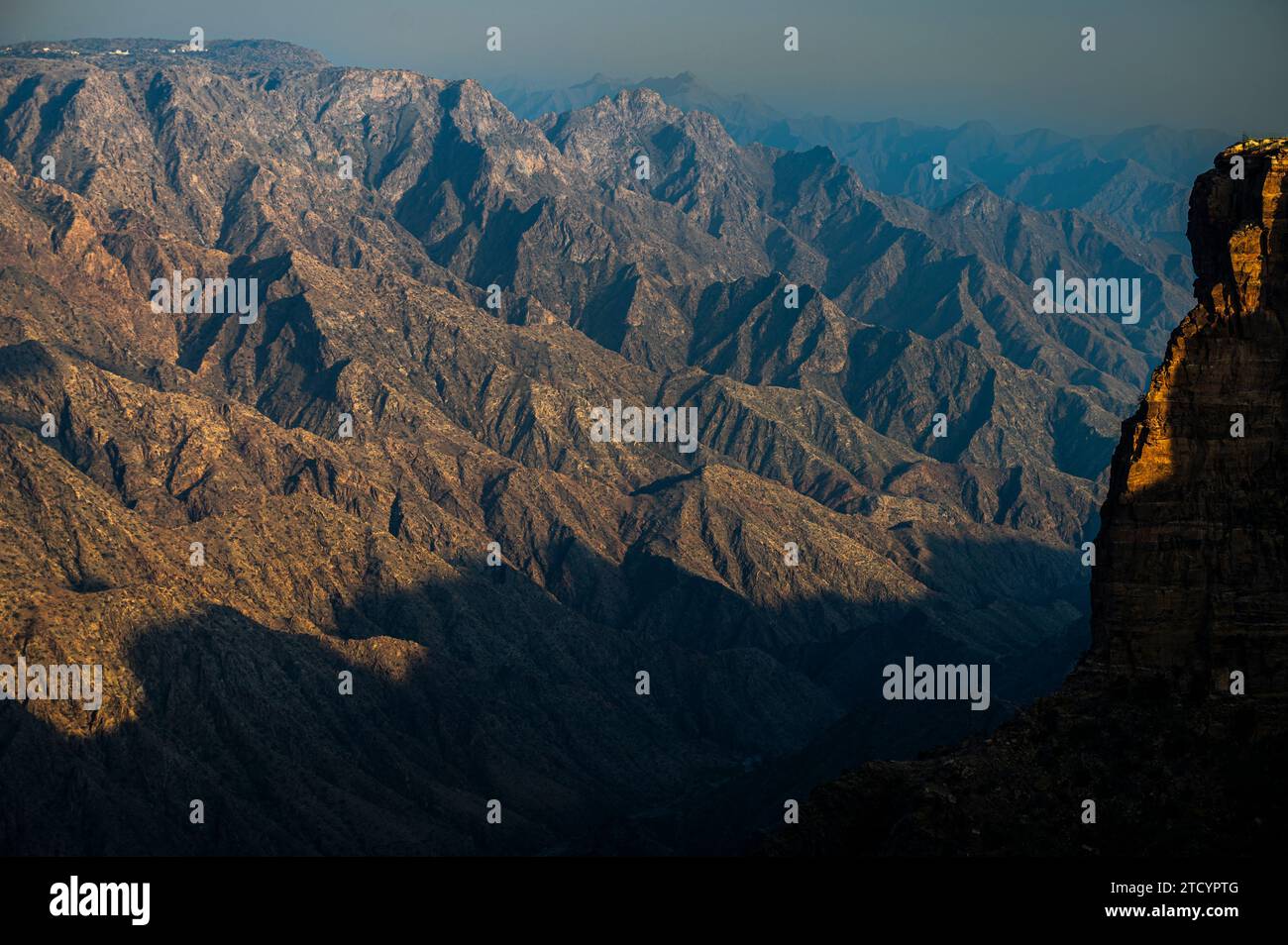 The Asir Mountains from the Habala (Al-Habalah) viewpoint, one of the ...