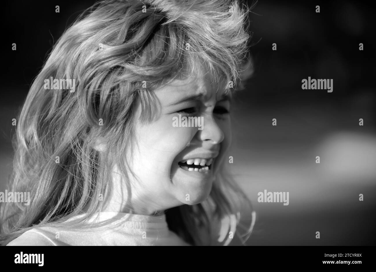 Sad child boy portrait. Unhappy sad kid face Stock Photo - Alamy