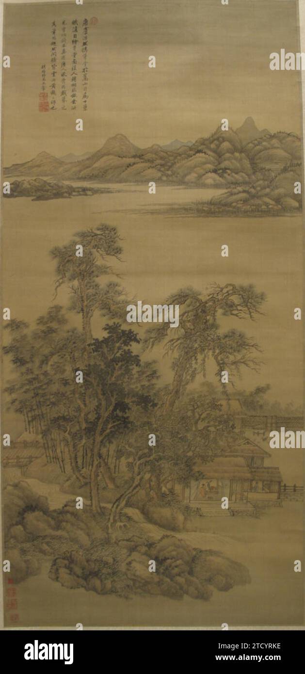 Landscape in the Style of Li Gonglin 1913 by Wang Hui Stock Photo - Alamy