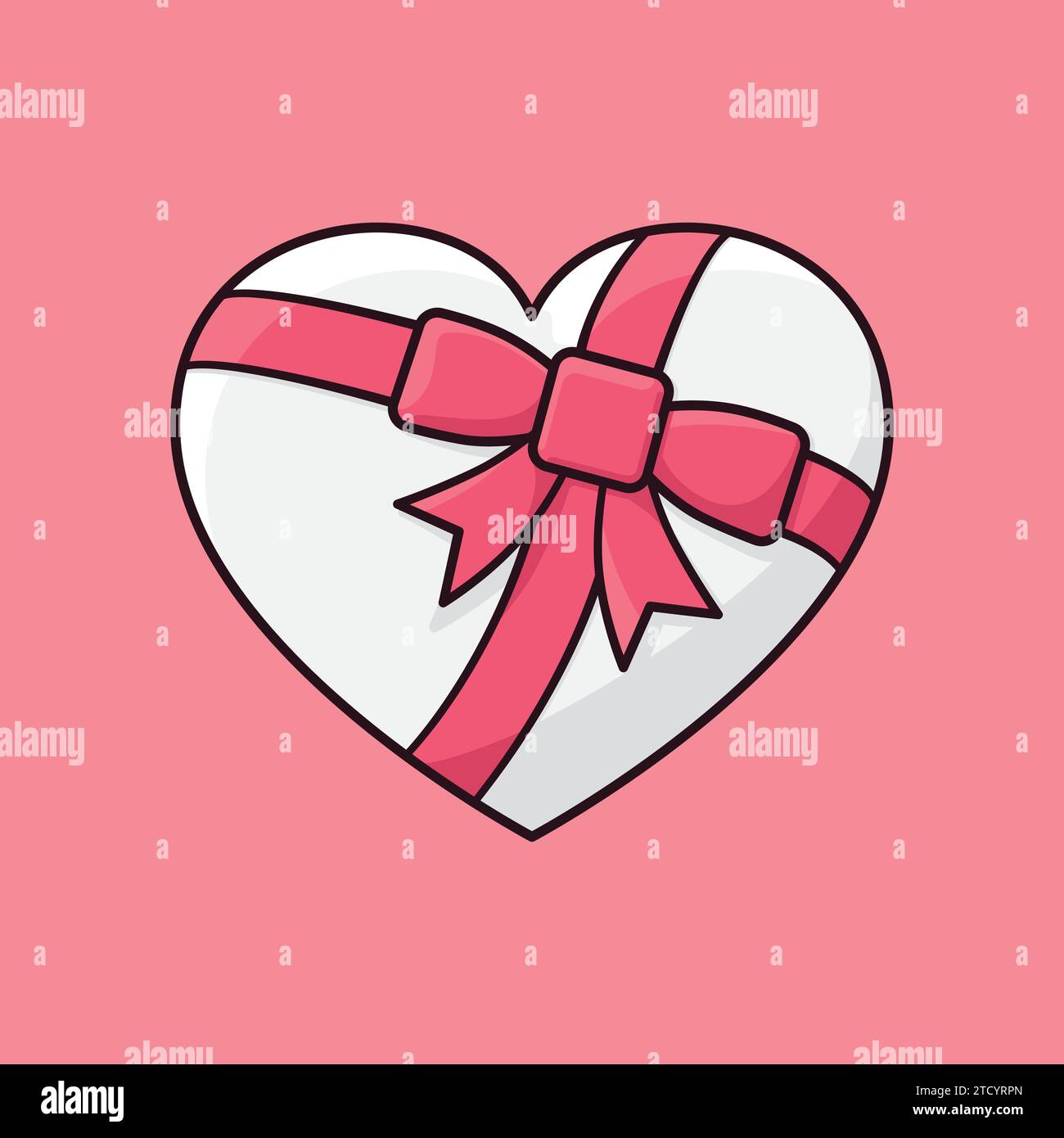 Valentine wrapped with ribbon and bow vector illustration for White Day ...