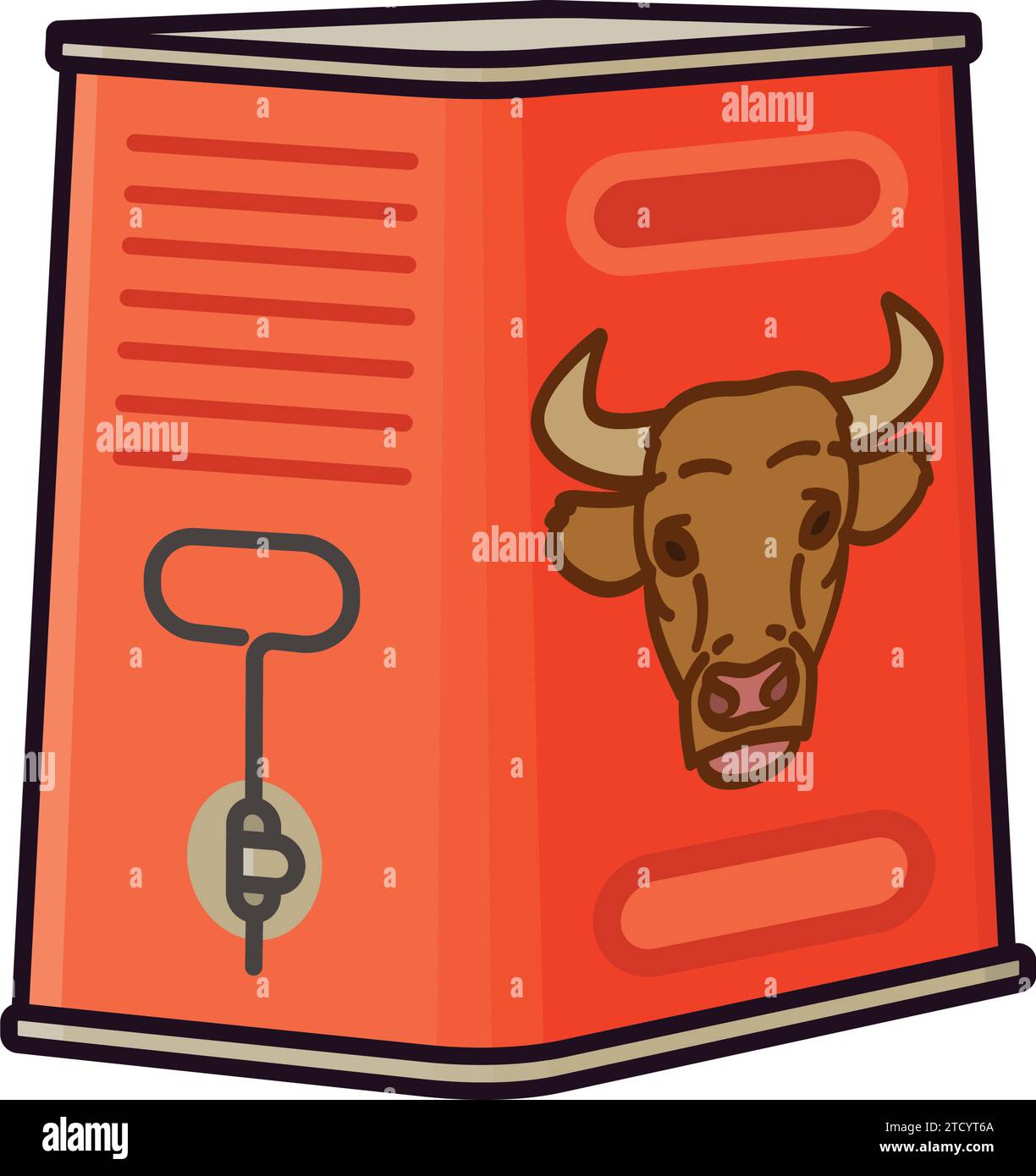 Can of Corned Beef with bull head isolated vector illustration for ...