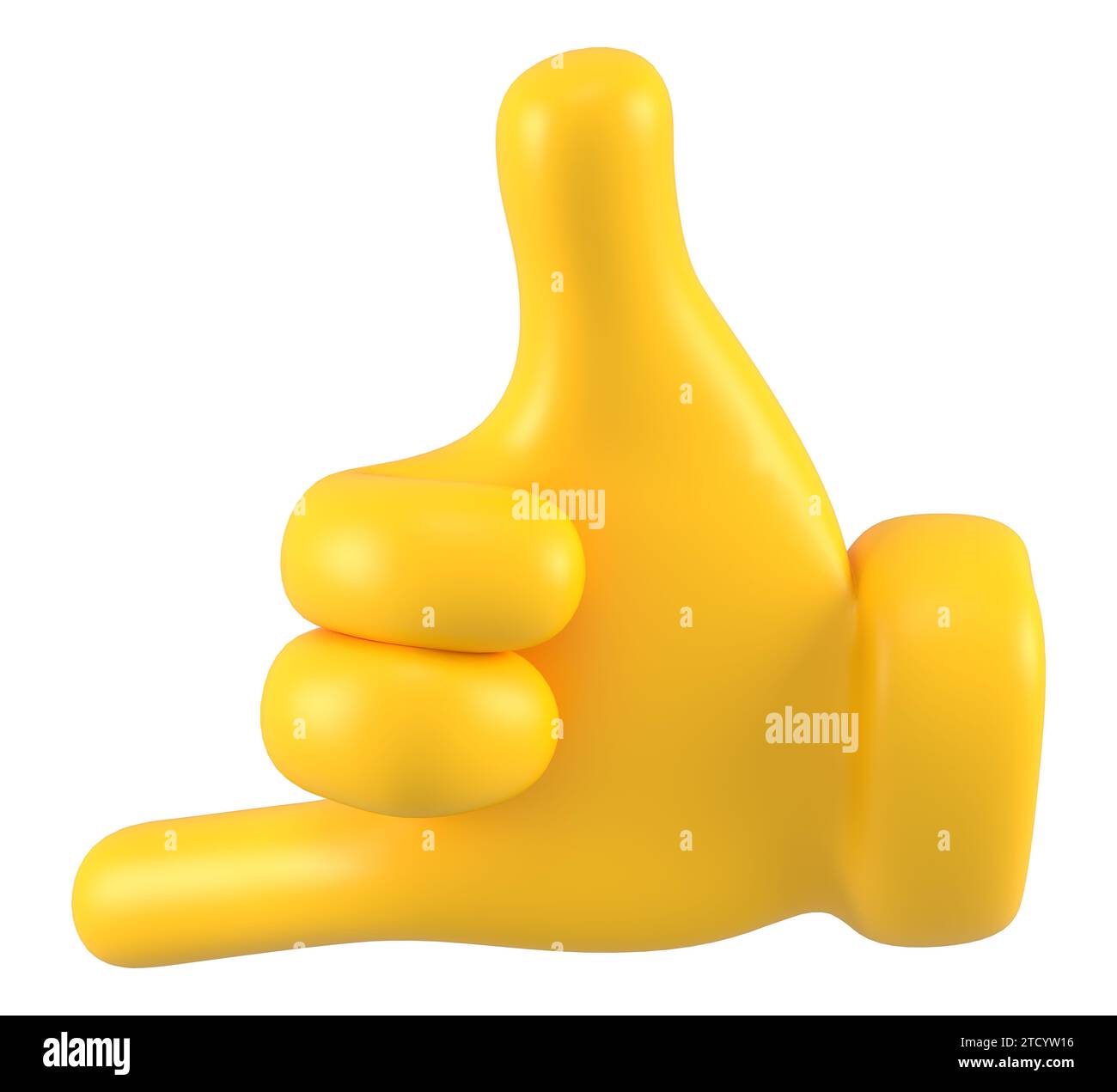 Character yellow hand collection. Call me hand symbol Stock Photo - Alamy