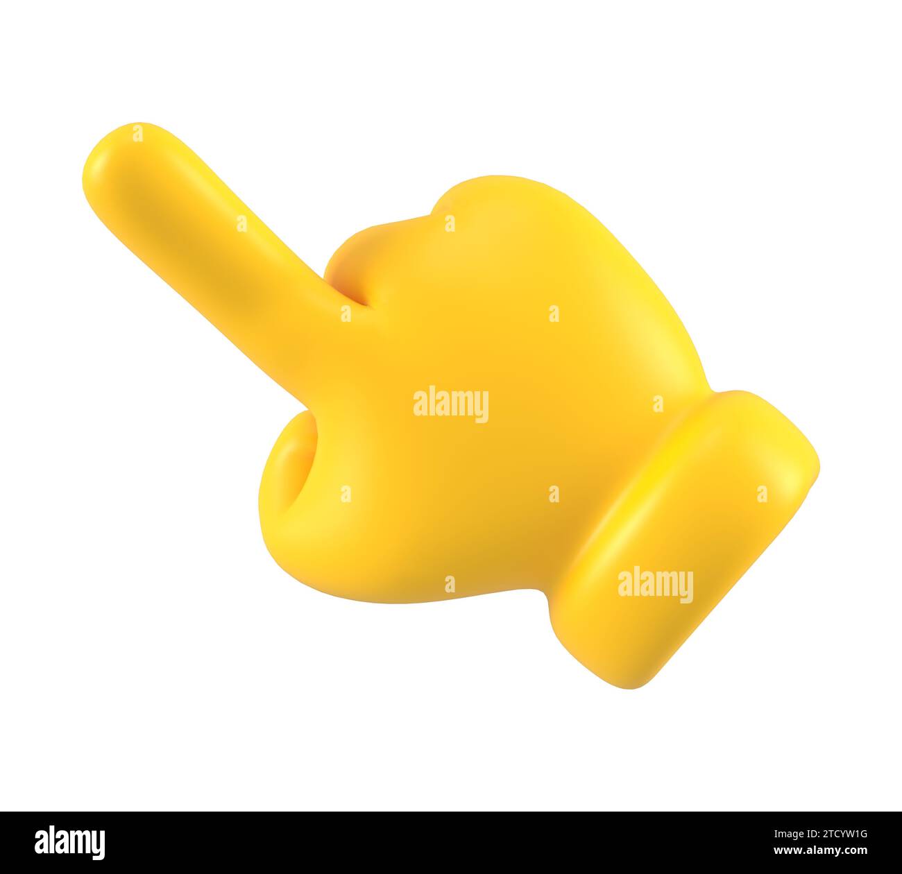 Character yellow tap hand collection. Pointing left hand symbol Stock ...