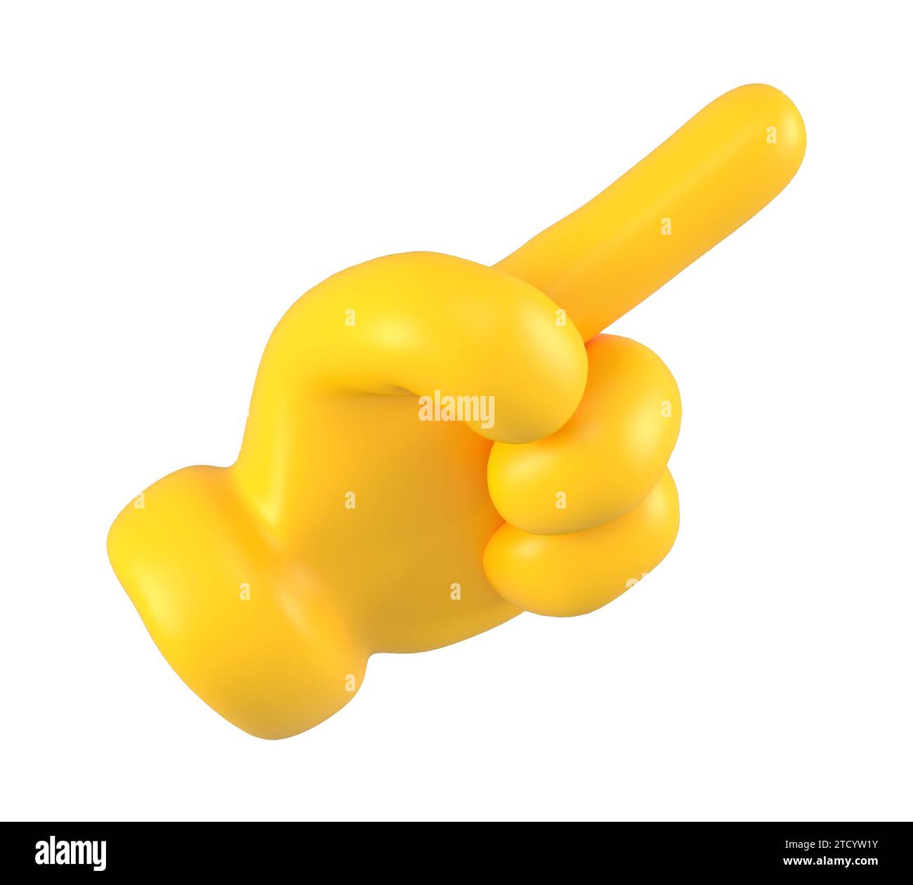 Character yellow tap hand collection. Pointing right hand symbol Stock ...