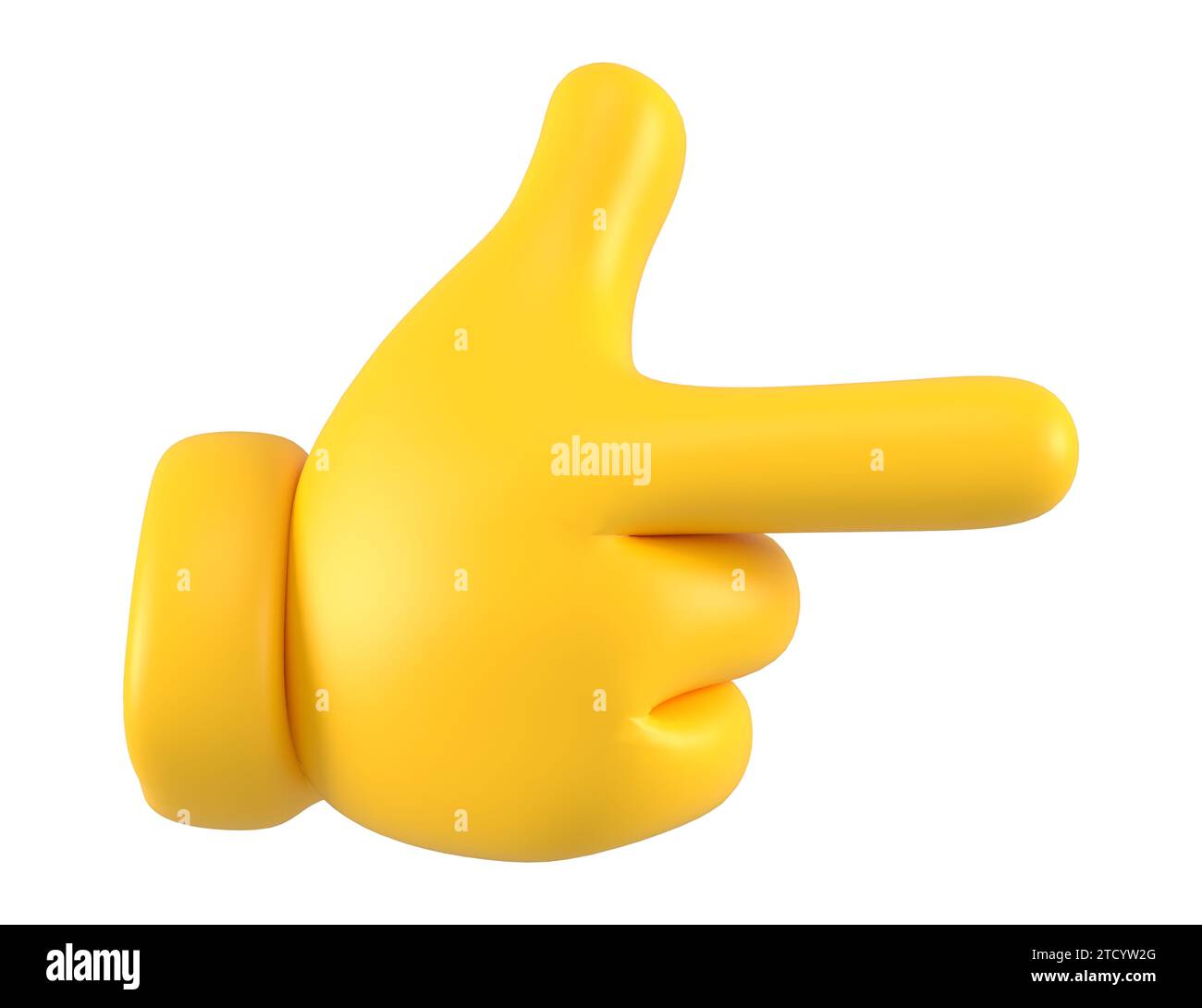Character yellow hand showing or pointing gesture. Pointing hands ...