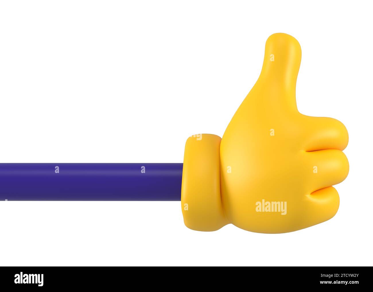 Character yellow hand. Rating feedback gesture symbol Stock Photo - Alamy