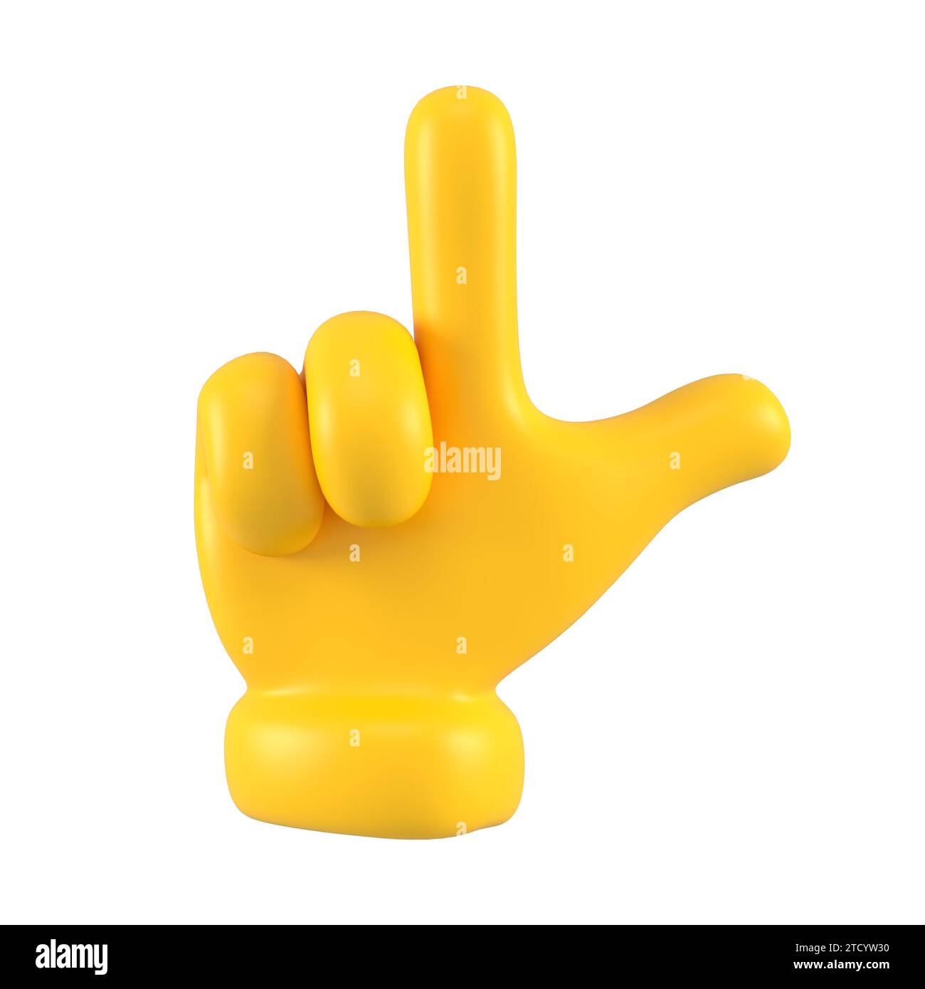 Character yellow hand showing up or pointing gesture. Pointing up hand ...