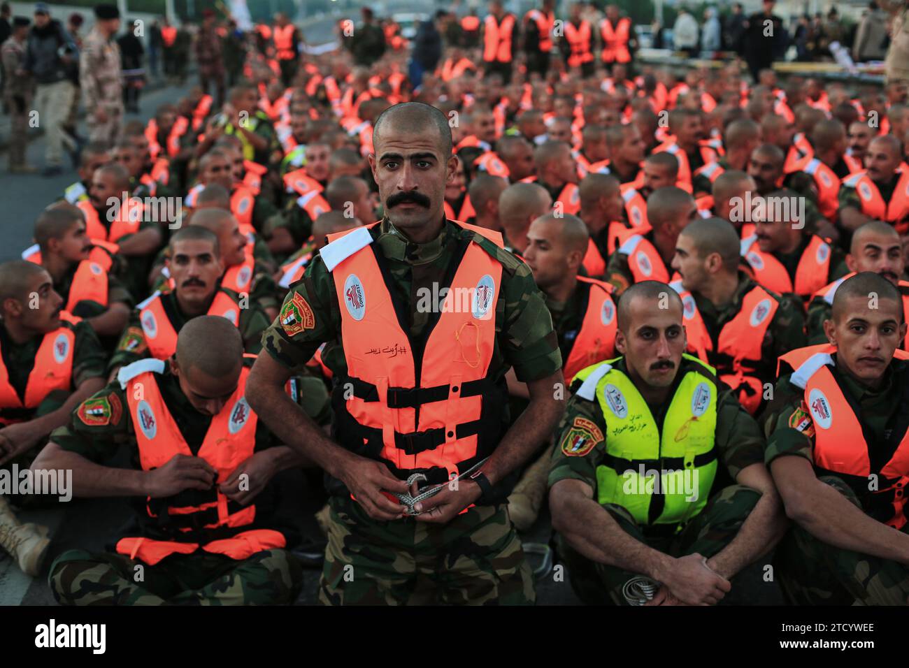 15 December 2023, Iraq, Baghdad: Military cadets of the Iraqi Military ...