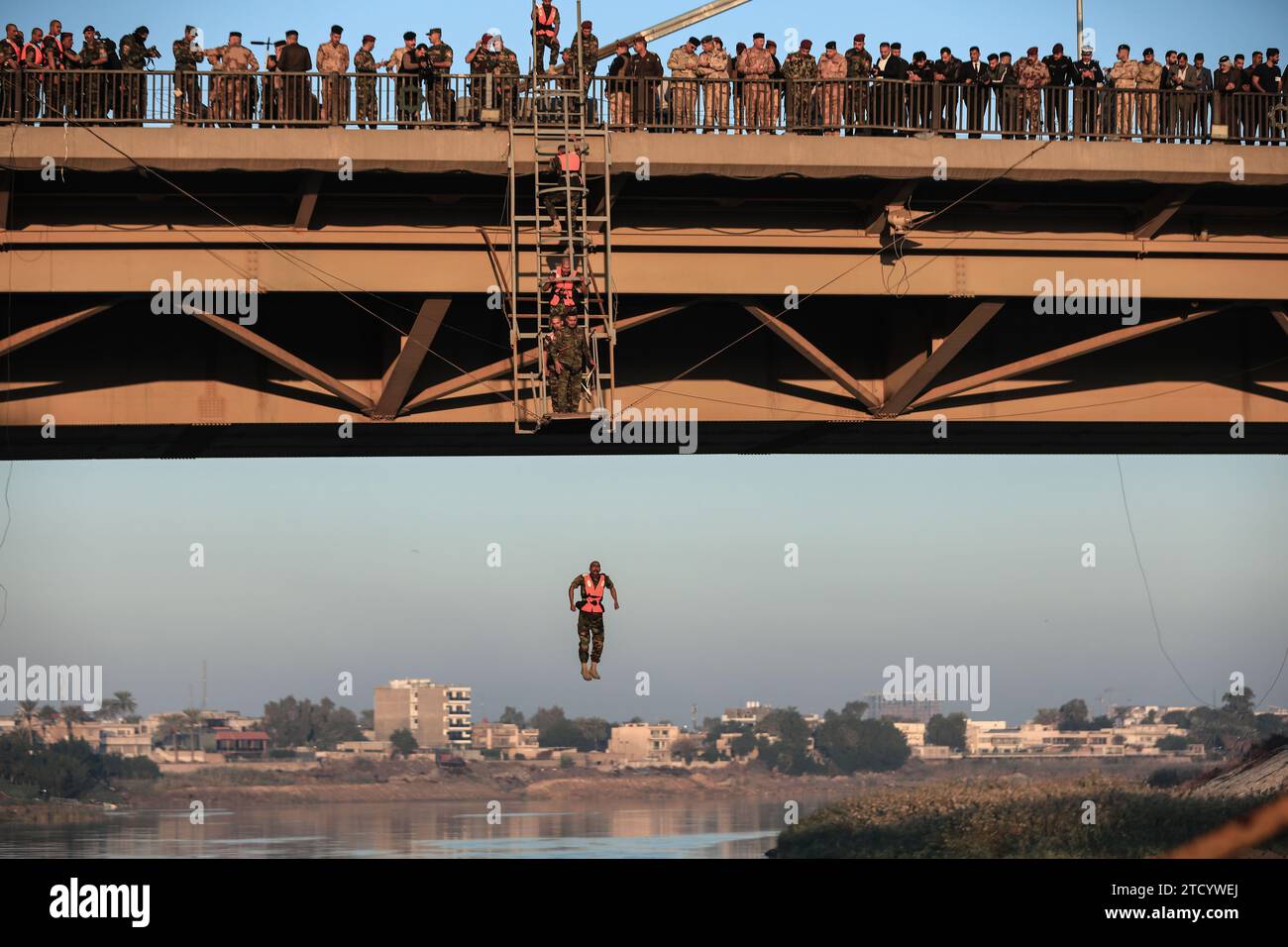 15 December 2023, Iraq, Baghdad: A military cadet of the Iraqi Military ...