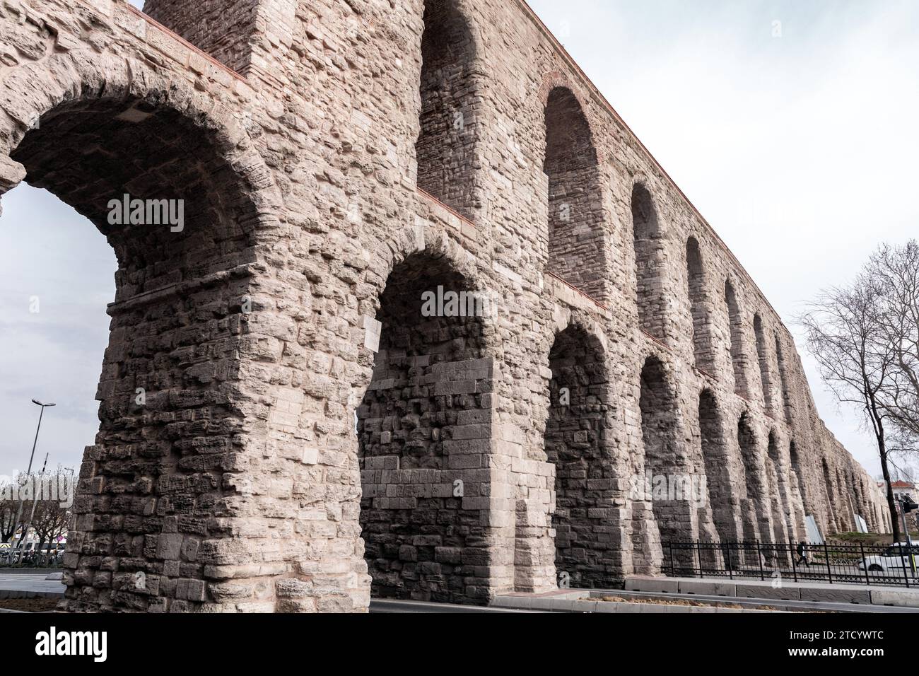 Istanbul, Turkiye - March 7, 2023: The Aqueduct of Valens was a Roman ...