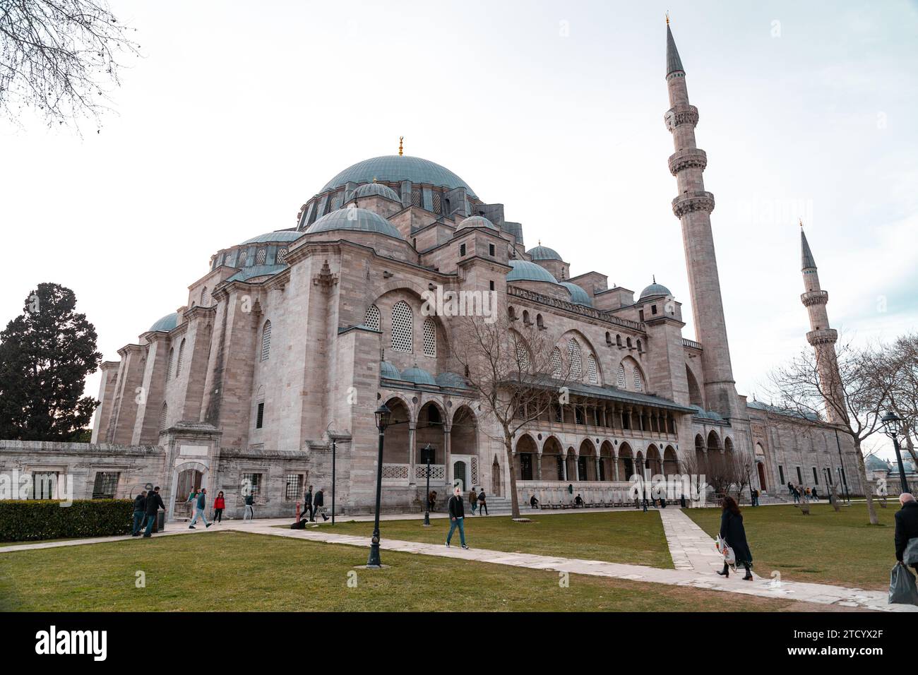 Istanbul, Turkiye - March 7, 2023: Exterior view of Suleymaniye, an ...