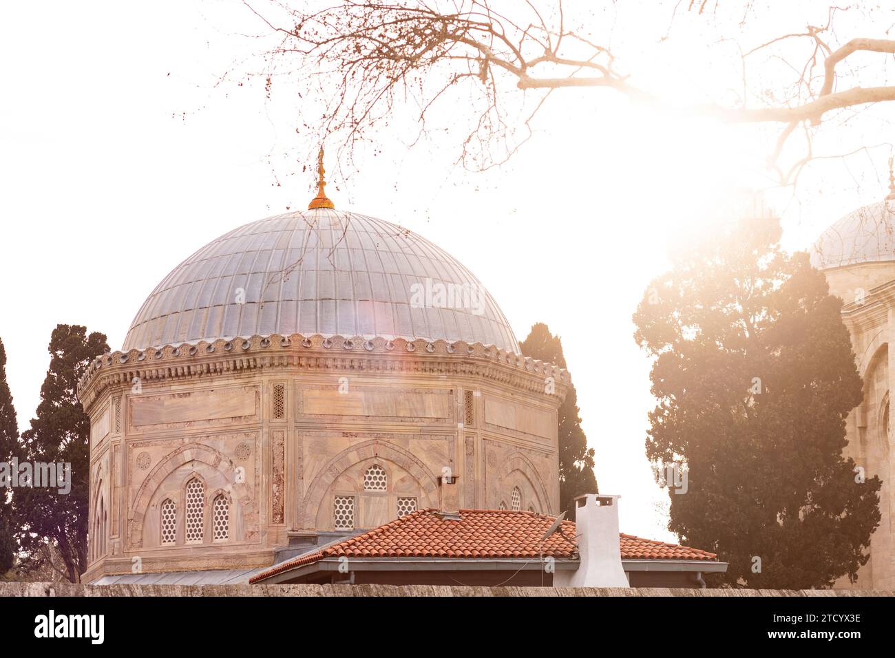Istanbul, Turkiye - March 7, 2023: Exterior view of Suleymaniye, an ...